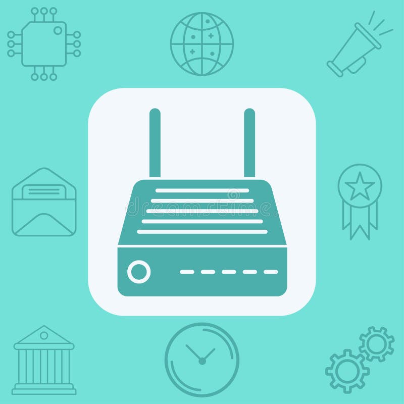 Modem Vector Icon Sign Symbol Stock Illustration - Illustration of ...