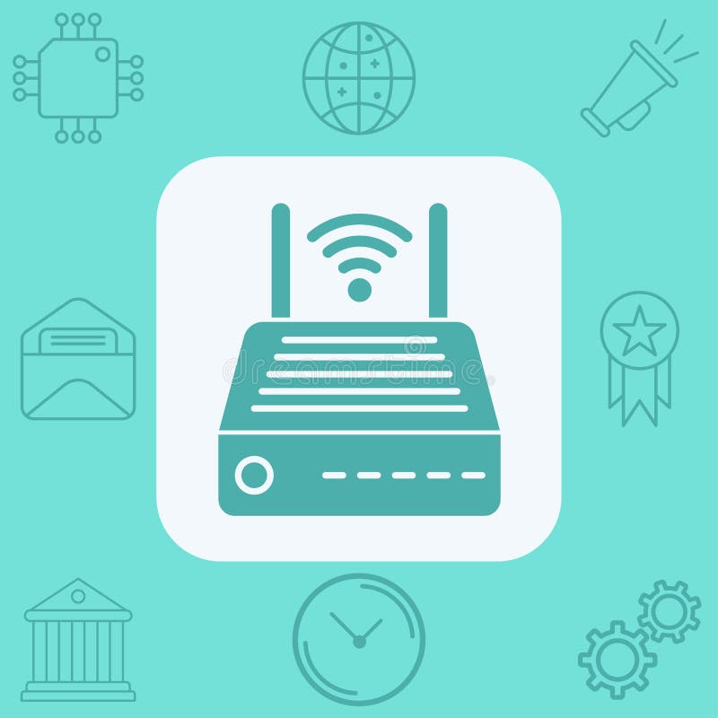 Modem Vector Icon Sign Symbol Stock Illustration - Illustration of ...
