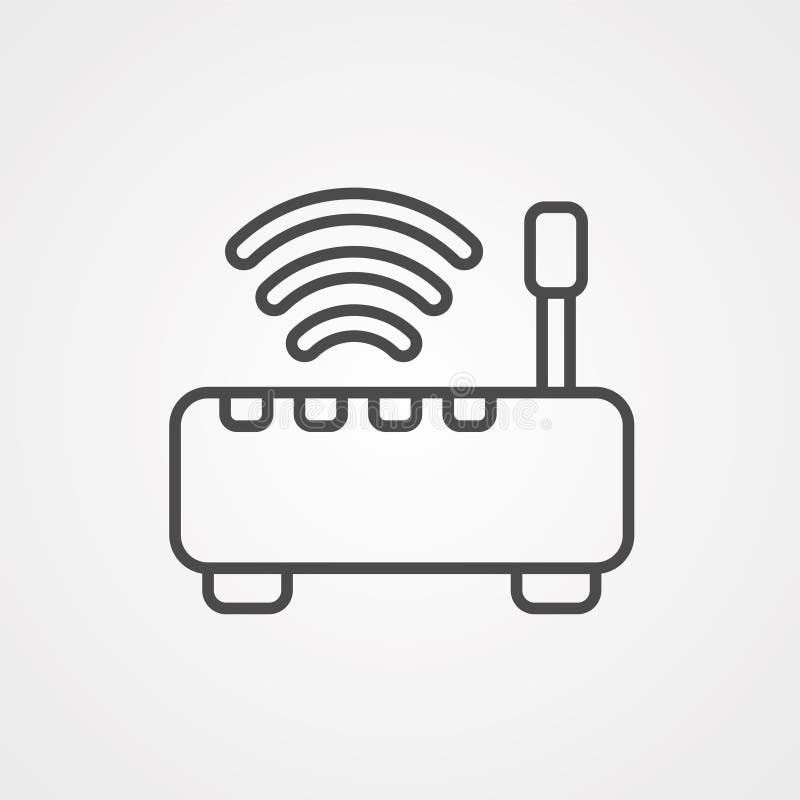 Modem Vector Icon Sign Symbol Stock Vector - Illustration of business ...