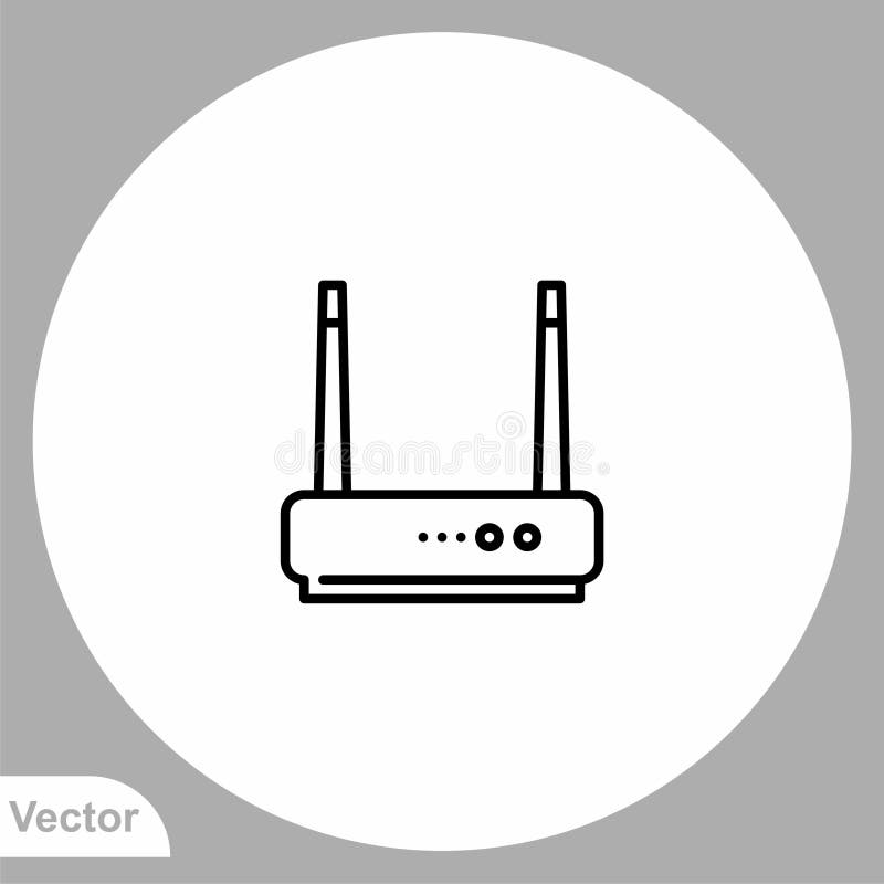 Modem Outline and Filled Vector Icon Sign Symbol Stock Vector ...