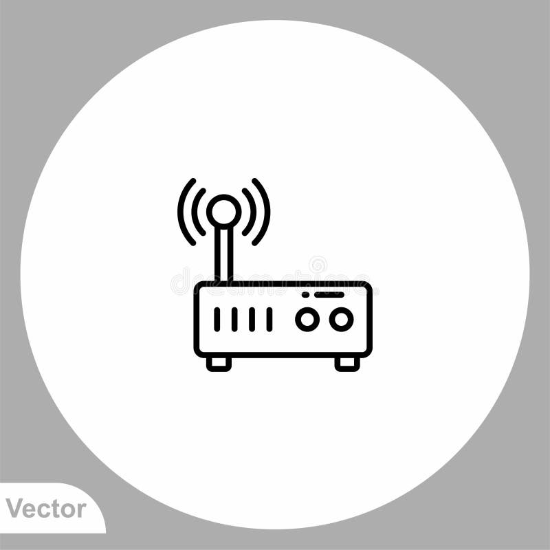 Modem Vector Icon Sign Symbol Stock Illustration - Illustration of ...