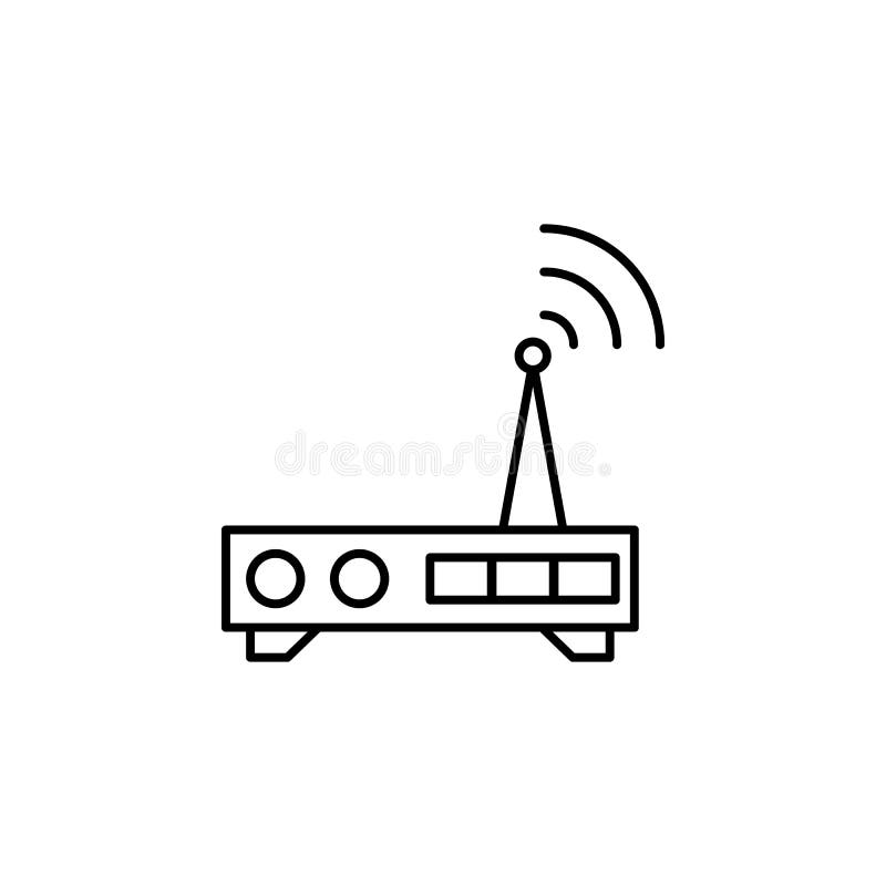 Modem Wifi Concept of Background, 3d Render Stock Illustration ...