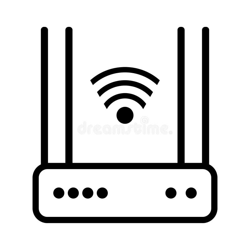 Modem with Wifi Signal Line Icon for Apps and Websites. Wireless Router ... Modem with Wifi Signal Line Icon for Apps and Websites. Wireless Router ...