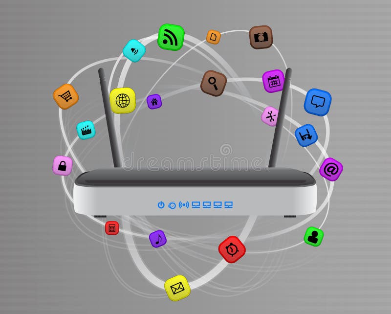 Modem wireless multimedia stock vector. Illustration of modem - 70858261