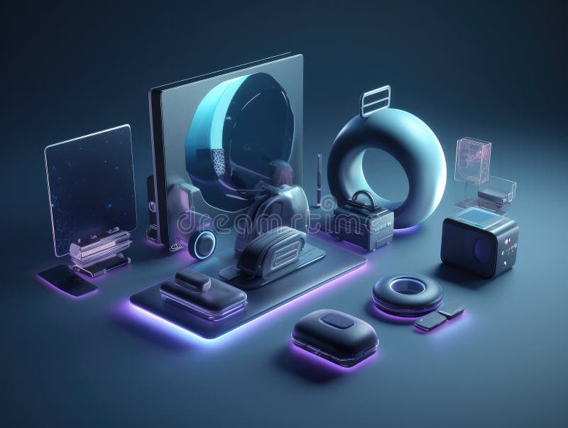 Modern and Antique Technology Devices. Digital and Analog Devices ...