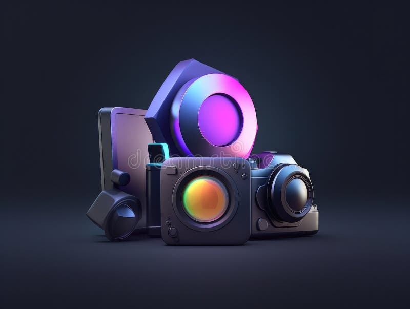 Moden and Antique Technology Devices. Digital and Analog Devices ...