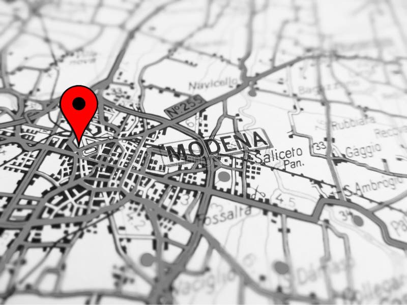 Modena Italy map stock image. Image of landmark, atlas - 80957589