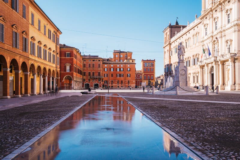 Modena, Piazza Roma, Italy. Emilia Romagna. Stock Photo - Image of ...