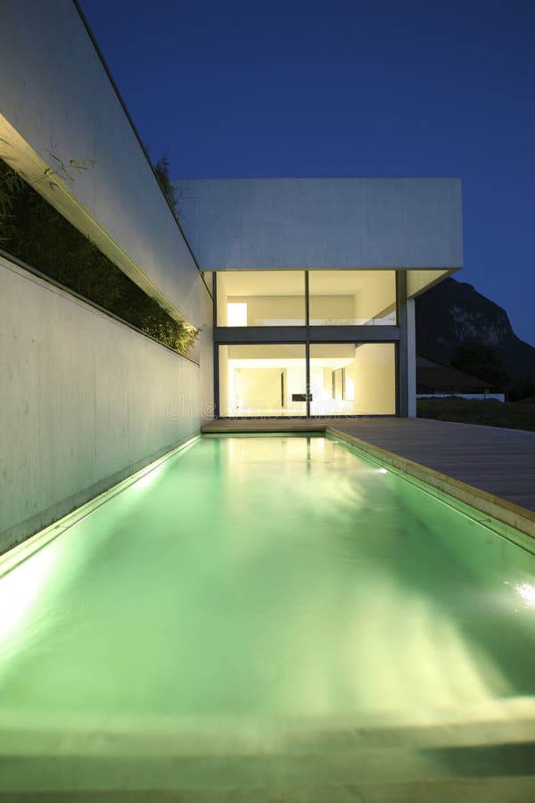 Moder house stock image. Image of floor, ground, lighting - 9541345