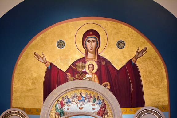 Moder Mary och Kristusbarn redaktionell foto. Bild av vitt - 40248105