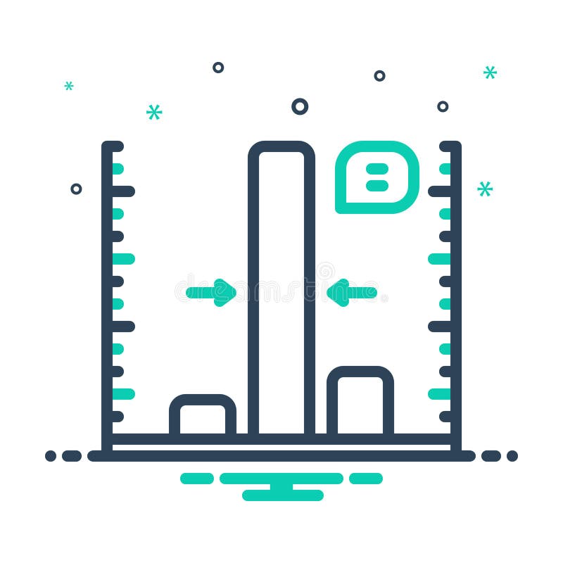 Mix Icon for Moderate, Bar Graph and Mediator Stock Vector ...