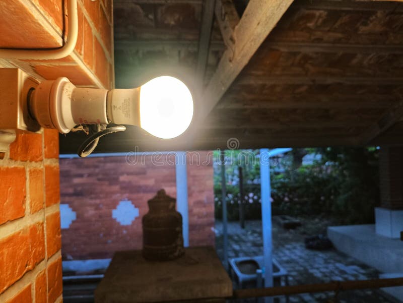 Moderen LED Light in Classic House Wall Stock Image - Image of moderen ...