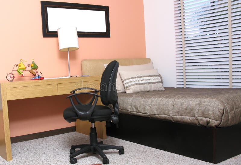 Moderm bedroom stock image. Image of pillows, accommodation - 15216807