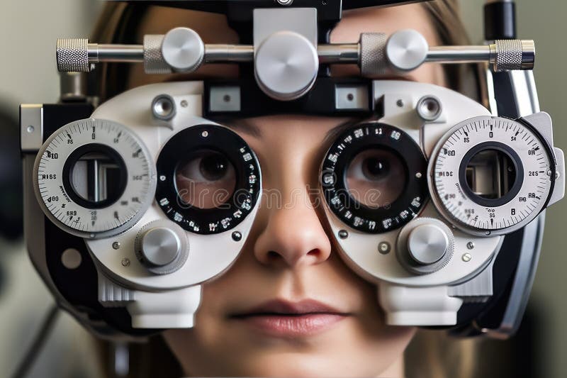 Moderm Computerized Eye Examination. Generative AI Stock Photo - Image ...