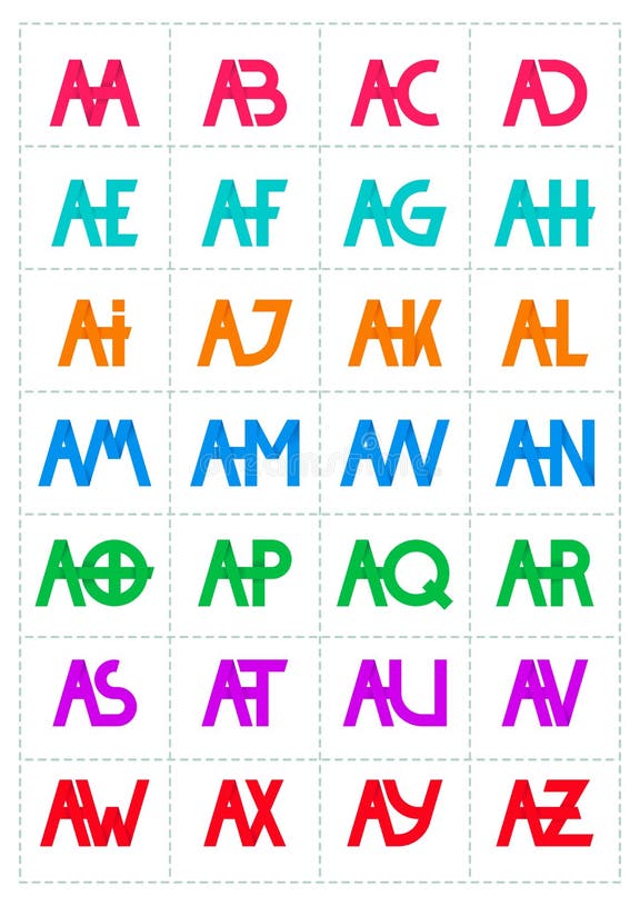 Moderm Minimalis Initial Logo Stock Vector - Illustration of abstract ...