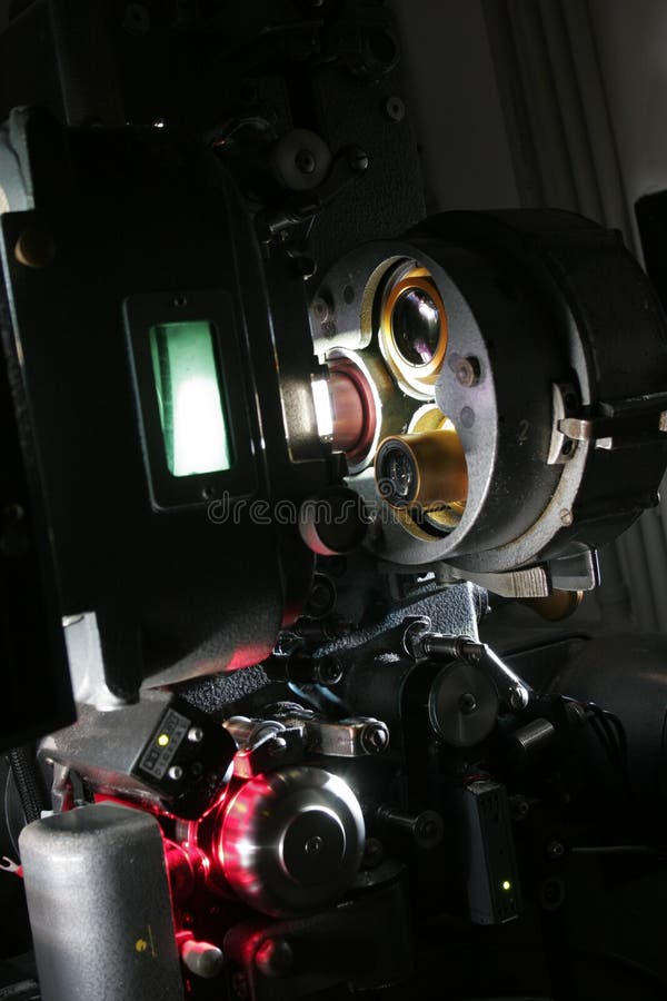 An old 35mm film projector stock image. Image of zoom - 2191373