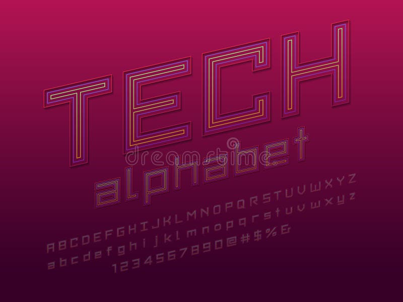 Abstract font stock vector. Illustration of typographic - 194267523