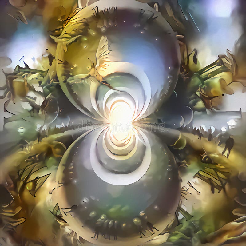 Modern Abstract with Angels Stock Illustration - Illustration of ...