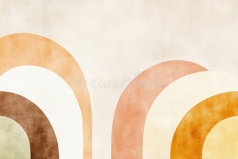 Modern Abstract Arch Shapes in Earthy Tones with Minimalist Design ...