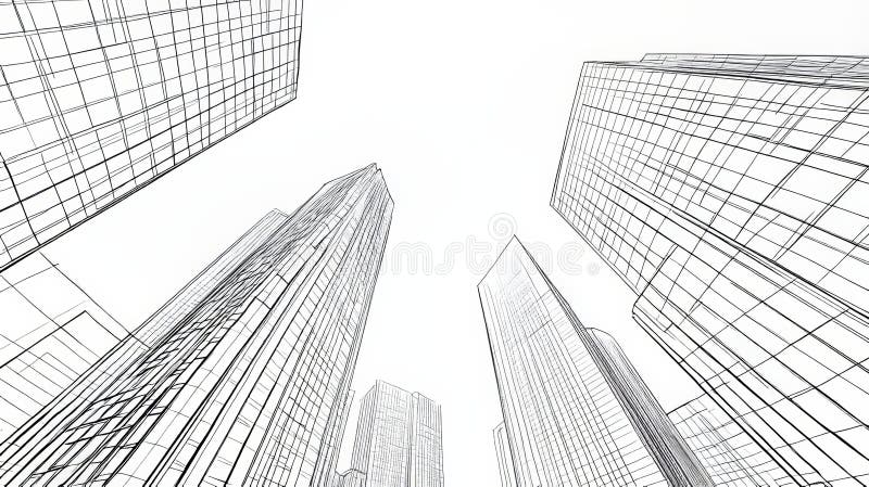 Modern Abstract Architectural Background Depicting Urban Building ...