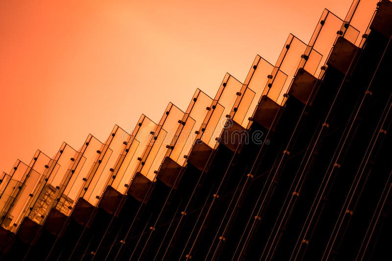 Modern Abstract Architecture and Details Background with Metal and ...