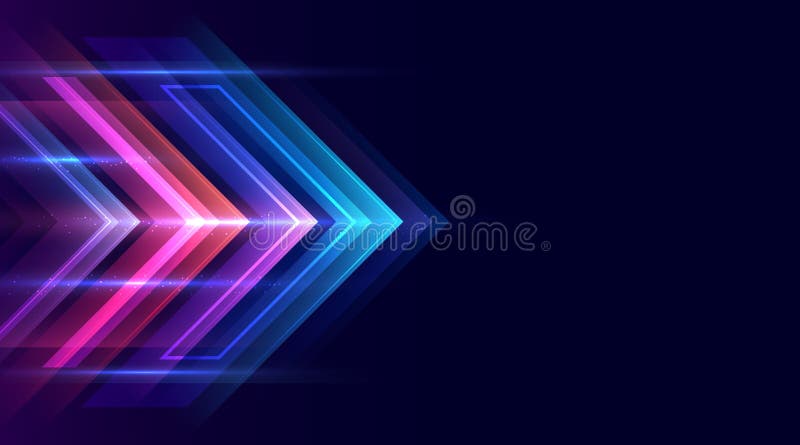 Modern Abstract Arrows. Colourful Dynamic Motion. Technology Movement ...