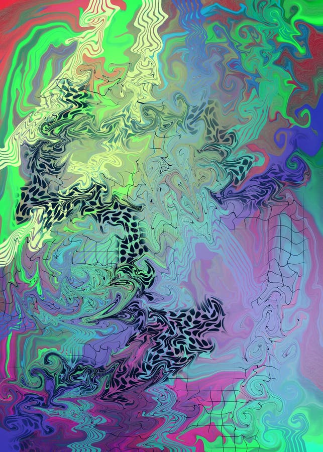 Modern Abstract Art Background Painting Blend of Beautiful Color ...