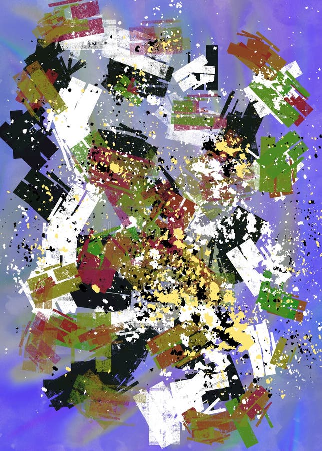 Modern Abstract Art Background Painting Blend of Beautiful Color ...