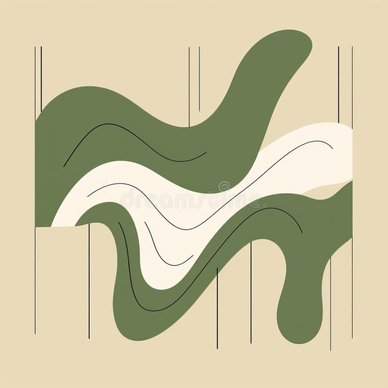 Modern Abstract Art Design: Flow Lines with Minimalist Imagery Stock ...