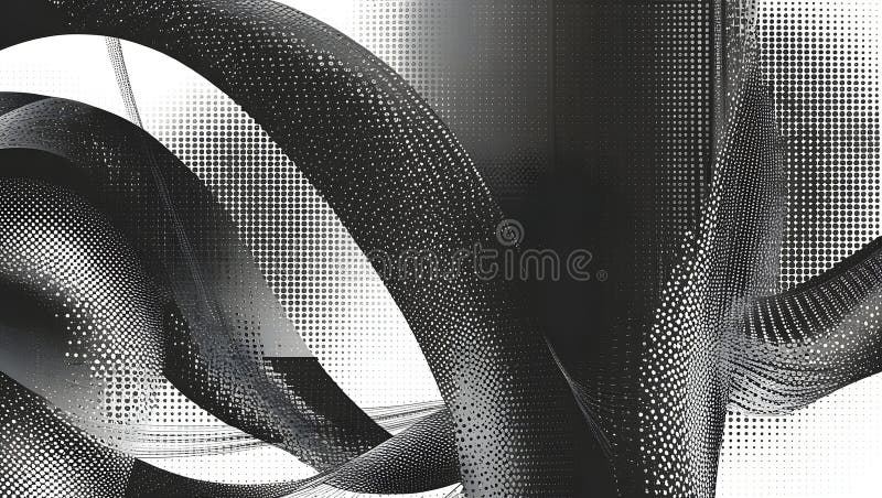 Modern Abstract Art with Dynamic Black and White Patterns Stock ...