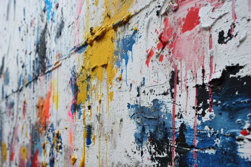 Modern Abstract Art with Dynamic Color Splashes Stock Image - Image of ...