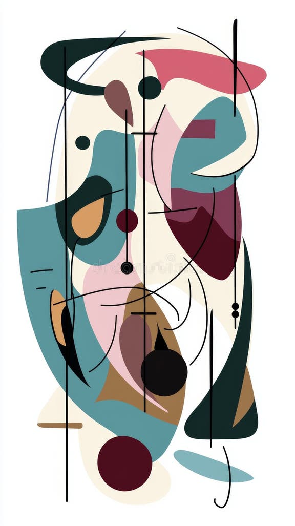 Modern Abstract Art Exploring the Interplay of Geometric Shapes and ...