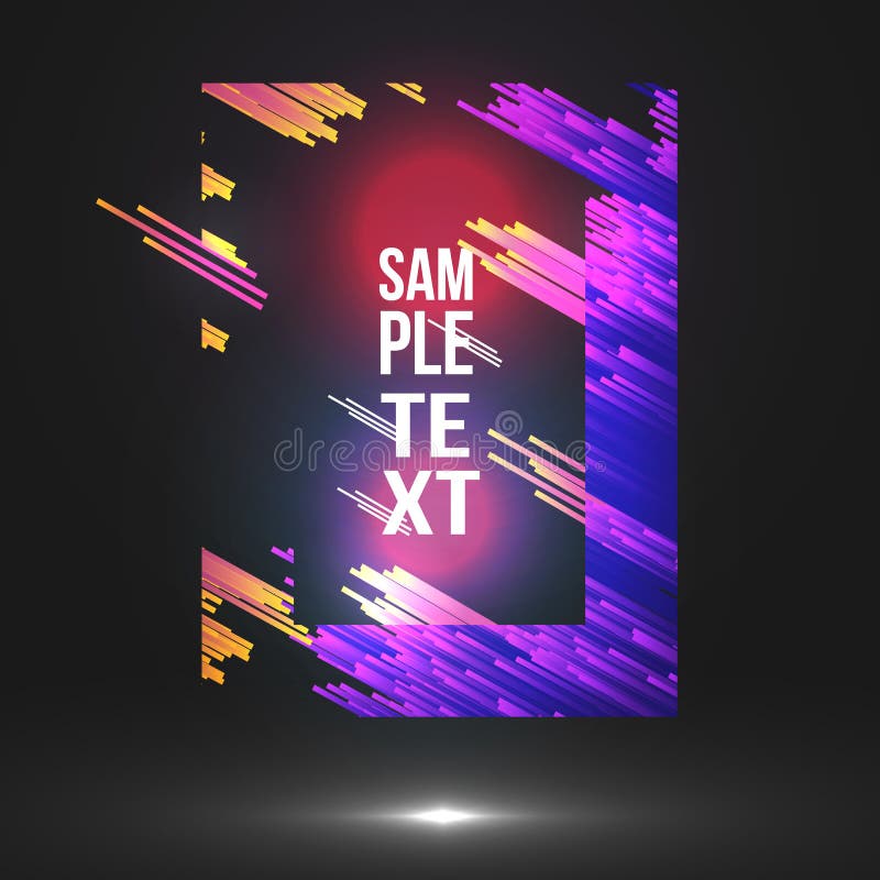 Modern Abstract Art Frame for Text Art Graphics - Vector Illustration ...