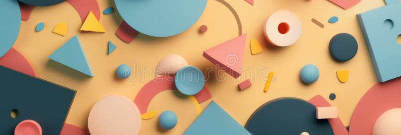 Modern Abstract Art with Geometric Shapes. Modern Decor, Background ...