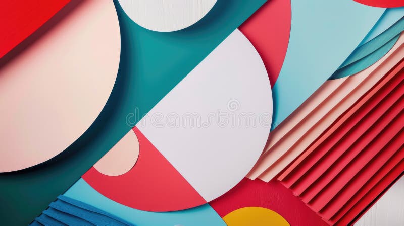 Modern Abstract Art with Geometric Shapes and Vibrant Colors Stock ...