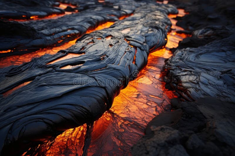 Modern Abstract Art Installation Featuring Flowing Lava with ...