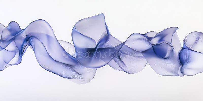 Modern Abstract Art of Intertwining Blue Ribbons with Soft Curves and ...