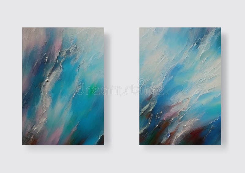 Modern Abstract Art Painting. Vector Illustration Set. Stock Vector ...