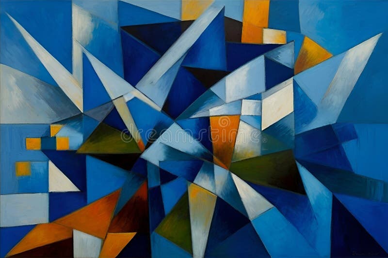 Modern Abstract Art in the Style of Cubism Stock Illustration ...