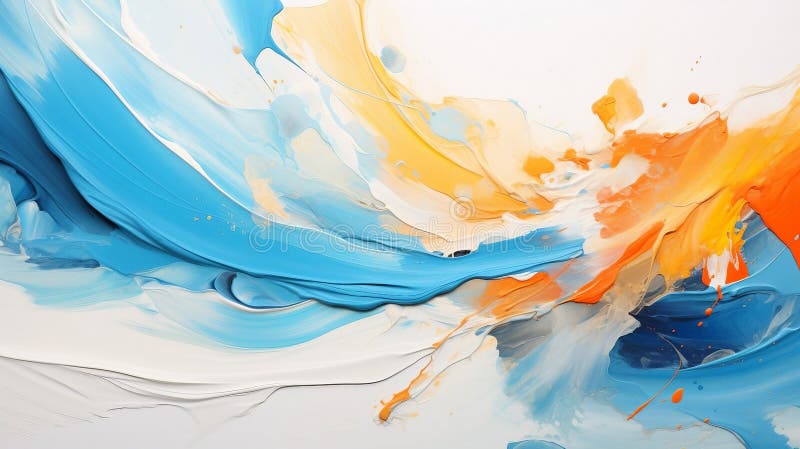 Modern Abstract Artwork in Bright Red, Yellow, and Blue Tones ...