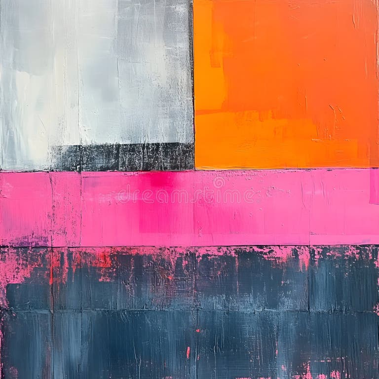 Modern Abstract Artwork in Transcendent Pink and Complementary Colors ...