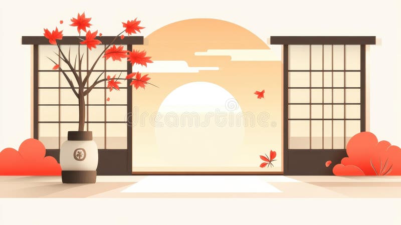 A Modern, Abstract Asian Background Design Featuring Vibrant Textures ...
