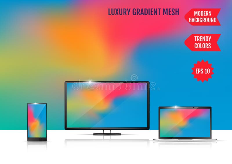 Modern Abstract Background. Colors Transition Concept. Gradient Mesh ...