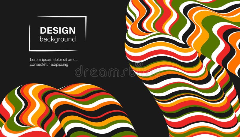 Modern Abstract Background. 3d Cubic Wave Design. Texture of Colored ...