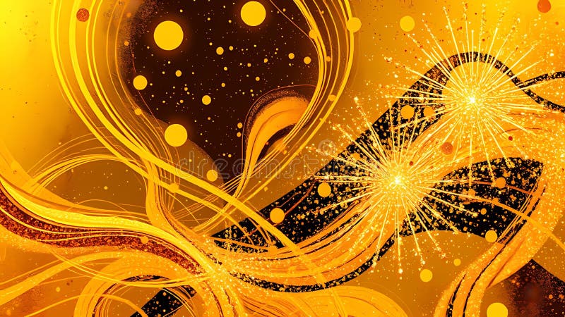 Modern Abstract Background Design with Exploding Gold and Yellow ...