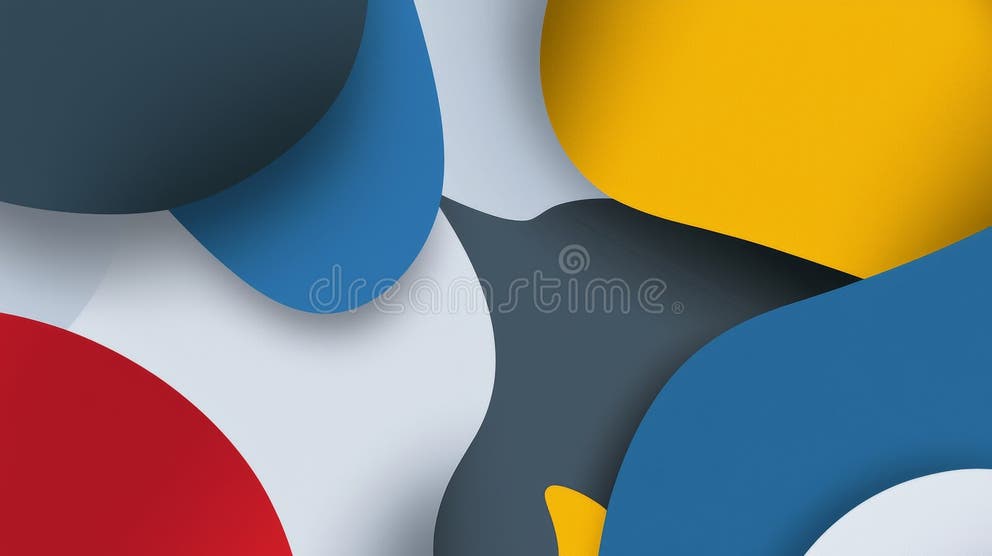 Modern Abstract Background Design Featuring Overlapping Rounded Shapes in Various Colors ...