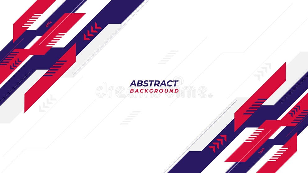 Modern Abstract Background Design with Red and Blue Shape on White ...