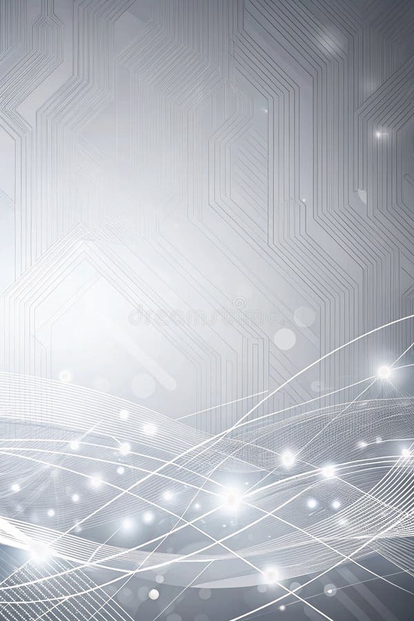 Abstract White and Gray Background Design Line Tech Vector Illustration ...