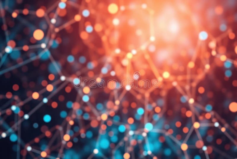 Modern Abstract Background Digital Data Nodes and a High-tech Aesthetic ...