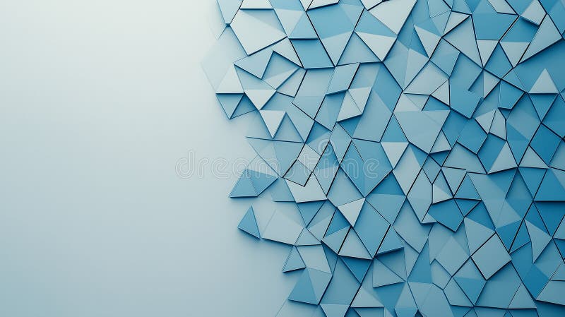 Abstract Geometric Blue Pattern with Irregular Polygons Stock ...